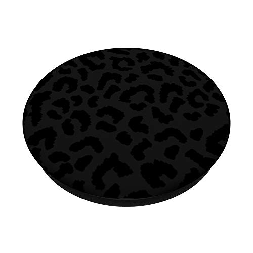 Black Leopard Skin Print For Women - Black Cheetah Pattern PopSockets PopGrip: Swappable Grip for Phones & Tablets