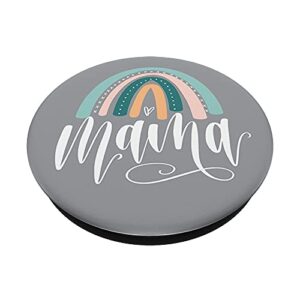 Mama with Rainbow & Heart JLZ069 PopSockets Swappable PopGrip