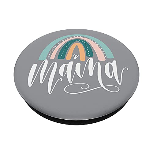 Mama with Rainbow & Heart JLZ069 PopSockets Swappable PopGrip