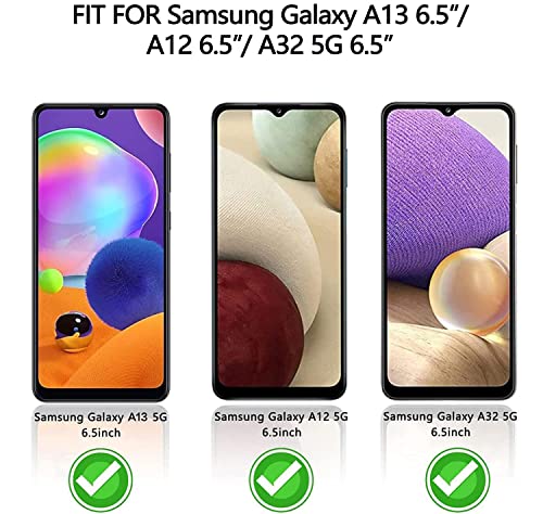 YWXTW Privacy Screen Protector for Samsung Galaxy A12/A13/A13 LTE/A32 5G/A03S/A02S, Upgraded Anti Spy Anti Peeping Tempered Glass Screen Protector Compatible with Galaxy A12/A13/A32 5G/A03S/A02S, 2-Pack (Black)