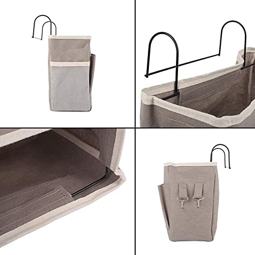 UJLN Bedside Caddy/Bedside Storage Bag Hanging Organizer for Bunk and Hospital Beds,Dorm Rooms Bed Rails,Can be Placed Glasses,Books,Mobile Phones,Keys,daily supplies (F-style)