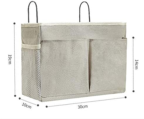 UJLN Bedside Caddy/Bedside Storage Bag Hanging Organizer for Bunk and Hospital Beds,Dorm Rooms Bed Rails,Can be Placed Glasses,Books,Mobile Phones,Keys,daily supplies (F-style)