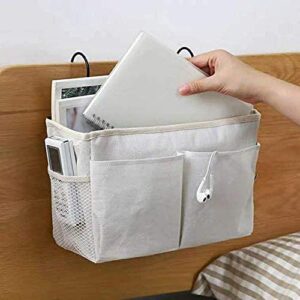 UJLN Bedside Caddy/Bedside Storage Bag Hanging Organizer for Bunk and Hospital Beds,Dorm Rooms Bed Rails,Can be Placed Glasses,Books,Mobile Phones,Keys,daily supplies (F-style)