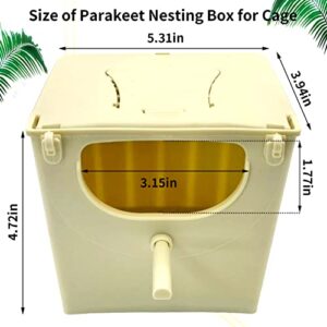 Parrot Breeding Box Hanging Bird Nest Bird Cage Plastic House Mating Box Lovebird Parakeet Cockatiel Budgie Conure