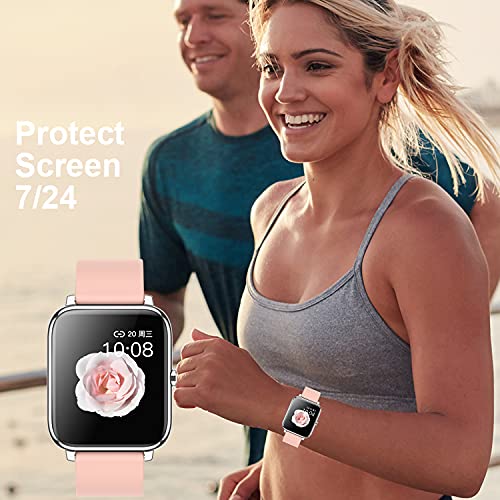 smaate 3D Screen Protector for P22, Compatible with Smartwatch P22 Donerton Popglory CanMixs Kalinco 1.4”, WZWNEER BANLVS DXPICR Y20GT 1.7”, Dirrelo Fitpolo GT01 1.55”, Curved Edge Full Coverage