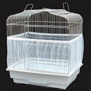 TuHeeHuT Bird Seed Catchers Nylon Mesh Net Cage Cover/Skirt for Parrot Parakeet Macaw Lovebird African Grey (26" 12")