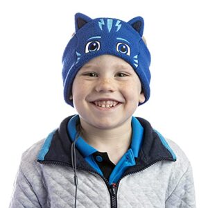 pj masks catboy kids headphones by cozyphones - over the ear headband headphones - volume limited with thin speakers & soft fleece headband