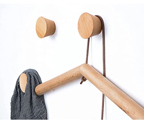 Pack of 3 Wooden Coat Hooks, Modern Wall Mounted Hat Rack,Vintage Handmade Craft Racks, Heavy Duty Bathroom Organizer Hook for Hanging Towel,Clothes, Bags