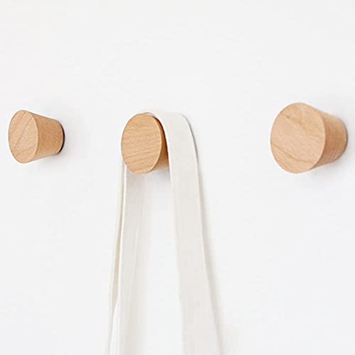 Pack of 3 Wooden Coat Hooks, Modern Wall Mounted Hat Rack,Vintage Handmade Craft Racks, Heavy Duty Bathroom Organizer Hook for Hanging Towel,Clothes, Bags