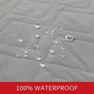 Waterproof Blanket Dog Bed Cover with Non-Skid Bottom, Couch Cover for Dogs, Mattress Protector Furniture Protector, Bed Couch Sofa(52" X 82") Grey