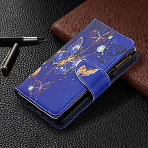 ONV Samsung Galaxy A32 5G Case - Samsung Galaxy A32 5G Wallet Case Leather with Card Slot Standfunction Magnetic Closure Flip Cover Compatible with Samsung Galaxy A32 5G [Butterflies]- Butterfly I