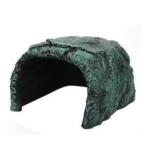 reptile rock hideout reptile rock hide cave, aquarium habitat décor rock tortoise hideout for reptiles, small lizards, turtles,bearded dragon tortoise, amphibians, fish (n17)