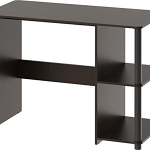 SHW Cyrus Home Office Desk with Shelves, Espresso