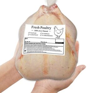 Poultry Freezer Labels,4x3 Inch with Safe Handling Instructions Exemption,50Pcs