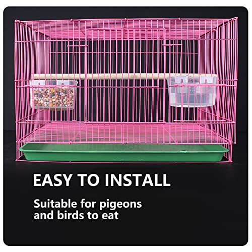 Pigeon Feeder Bird Feed Cup Cage Food Dish Cup for Bird Pigeon Parrot Rabbit Chicken Duck Poultry Water Feeder