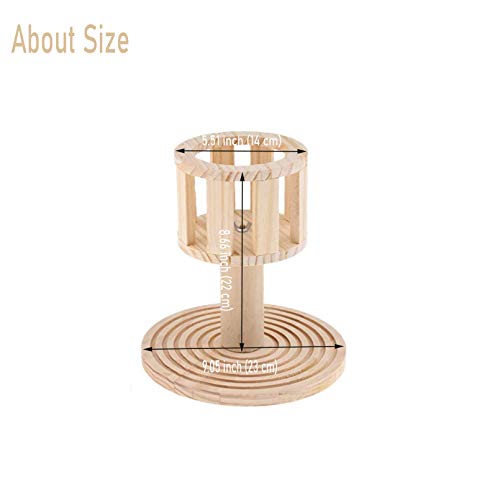 Tfwadmx Rabbit Wooden Hay Feeder Guinea Pig Hay Holder Bunny Less Wasted Food Dispenser with Cleaning Set for Chinchilla Hamster Ferret Small Animals