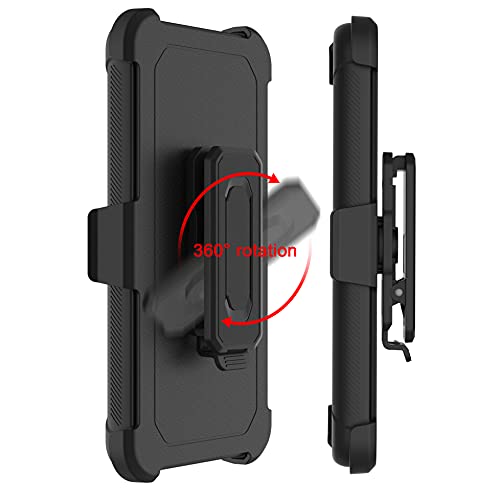 Leptech for Galaxy A32 5G Case with Soft TPU Screen Protector, [Holster Series] Full Body Heavy Duty Armor Protective Phone Cover with Kickstand Belt Clip Case for Samsung Galaxy A32 5G 6.5" (Black)