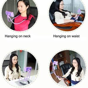 Haoxuann,Universal Moblie Phone Stand,Lazy Cell Phone Holder & Neck Cell Tablet Phone Mount Holder Flexible Lazy Bracket DIY Free Rotating (Black)