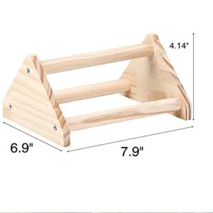 GINTUTO Chicken Perch Strong Pine Wooden Chick Jungle Gym Roosting Bar, Chick Perch Toys for Coop and Brooder for Large Bird Baby Chicks Parrot (Small)