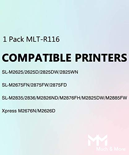 MM MUCH & MORE Compatible Drum Unit Replacement for Samsung MLT-R116 R116 to use with Xpress M2625 M2875FW M2625D M2825DW M2835DW M2875FD M2885FW Printer (1-Pack)