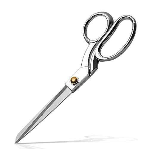 8.5 inch Sharp Fabric Scissors Sewing Scissors Professional Metal Scissors for Leather Cloth Cutting Lightweight Tailoring Shears Crafting Scissors for Home Office