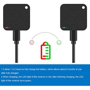 Rechargeable Key Finder with Flashlight, SIMJAR Wireless RF Item Locator Item Tracker Support Remote Control, 1 RF Transmitter and 4 Rechargeable Receivers, Key, Pet, Wallet Tracker