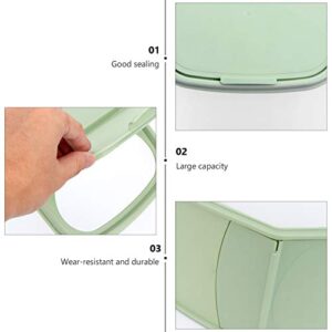 Cabilock Rice Storage Container Plastic Food Grain Holder Bin Dispenser Large Moisture Proof Household Cereal Bucket Tank Saver for Rice Flour Cereal Bread Pantry Organizer Green