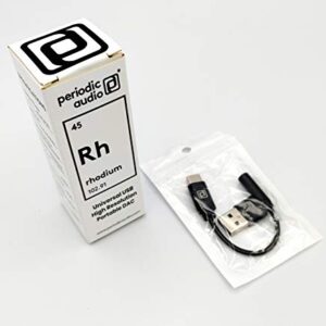 Periodic Audio "Rhodium High Res USB-C Headphone DAC/amp. Compatible with Android, iOS, Windows, MacOS