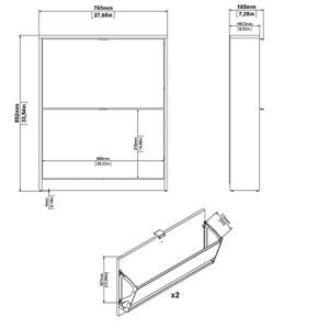 Tvilum, White Bright 2 Drawer Shoe Cabinet