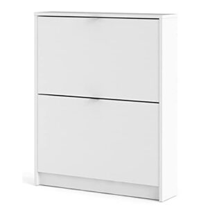 Tvilum, White Bright 2 Drawer Shoe Cabinet