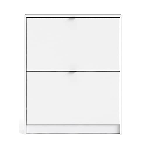 Tvilum, White Bright 2 Drawer Shoe Cabinet