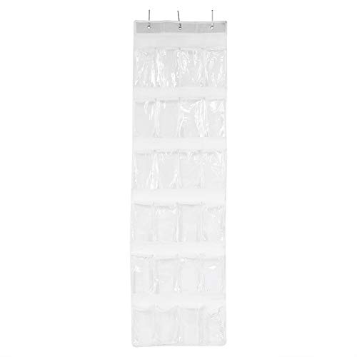 Alvinlite Hanging Shoe Organizer - Over The Door Shoe Organizer with 24 Mesh Large Pockets Door Shoe Rack for Men Women Kids Hanging Door Shoe Holder