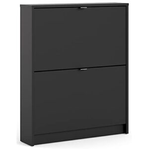 tvilum, black matte bright 2 drawer shoe cabinet