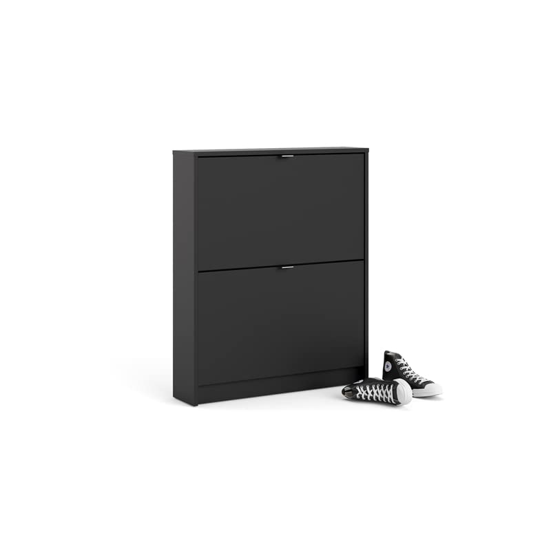 Tvilum, Black Matte Bright 2 Drawer Shoe Cabinet