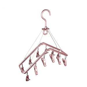 kangcai sock hanger clothes drying rack mitten drying rack herb drying rack tendederos de ropa para secar foldable drying racks for laundry racks for apartments（pink）