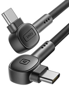 usb c cable, iniu [2 pack 6.6ft 100w] 20v/5a pd qc 4.0 fast charging usb c to usb c cable, nylon braided phone charger type c data cord for ipad pro macbook air samsung s21 s20 note google pixel etc.