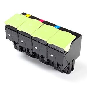 Green2Print High Yield Tonerset, 4 cartridges 1x 8500, 3X 5000 Pages Replaces Lexmark 78C1XC0, 78C1XK0, 78C1XM0, 78C1XY0 High Yield Toner Cartridge for Lexmark CX421adn, CX421, CX522ade, CX522