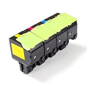 Green2Print High Yield Tonerset, 4 cartridges 1x 8500, 3X 5000 Pages Replaces Lexmark 78C1XC0, 78C1XK0, 78C1XM0, 78C1XY0 High Yield Toner Cartridge for Lexmark CX421adn, CX421, CX522ade, CX522