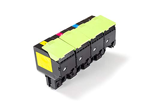 Green2Print High Yield Tonerset, 4 cartridges 1x 8500, 3X 5000 Pages Replaces Lexmark 78C1XC0, 78C1XK0, 78C1XM0, 78C1XY0 High Yield Toner Cartridge for Lexmark CX421adn, CX421, CX522ade, CX522