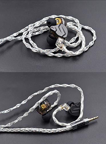 KZ Silver/Blue Hybrid (784 cores) Upgrade Cable, HiFi Earphone Audio Replacement Mixed Wire 3.5mm Compatile with C PIN