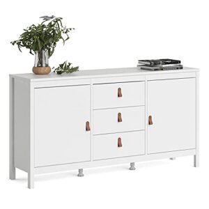 Tvilum, White Madrid 2 Door Sideboard with 3 Drawers