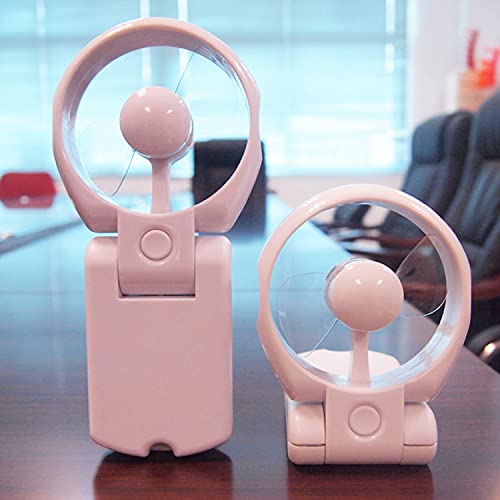 Mini Air cooling fold fan .3 speed control travel mini size hanging on the neck white