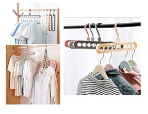 magic hanger space-saving hanger multifunctional smart wardrobe magic hanger premium wardrobe clothing stacking hanger 9 slots (pack of 4)