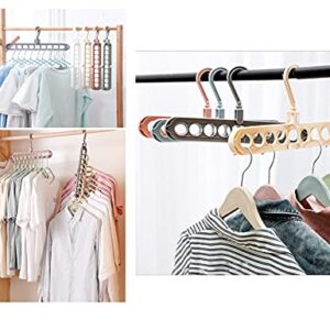 Magic Hanger Space-Saving Hanger Multifunctional Smart Wardrobe Magic Hanger Premium Wardrobe Clothing Stacking Hanger 9 Slots (Pack of 4)