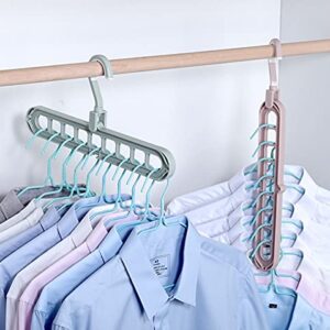 Magic Hanger Space-Saving Hanger Multifunctional Smart Wardrobe Magic Hanger Premium Wardrobe Clothing Stacking Hanger 9 Slots (Pack of 4)