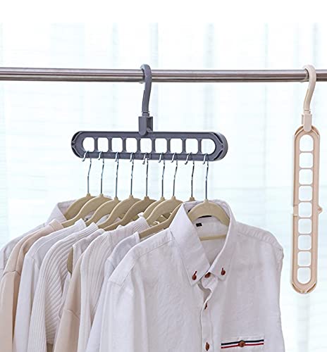 Magic Hanger Space-Saving Hanger Multifunctional Smart Wardrobe Magic Hanger Premium Wardrobe Clothing Stacking Hanger 9 Slots (Pack of 4)