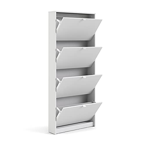 Tvilum, White Bright 4 Drawer Shoe Cabinet