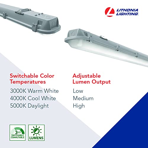 Lithonia Ligthing CSVT L96 10000LM MVOLT 40K 80CRI Contractor Select Vapor Tight MVOLT LED Strip Light, 10300 Lumens, 4000K, 8-Foot, Matte White