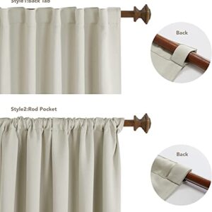 Merryfeel Polycotton Embroidered Window Curtains 84 Inch Long 2 Panels,Rod Pocked and Back Tab Fashion Curtain Drapes for Bedroom/Living Room, 50" W X 84" L, Blue