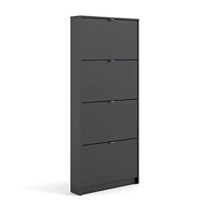 tvilum, black matte bright 4 drawer shoe cabinet